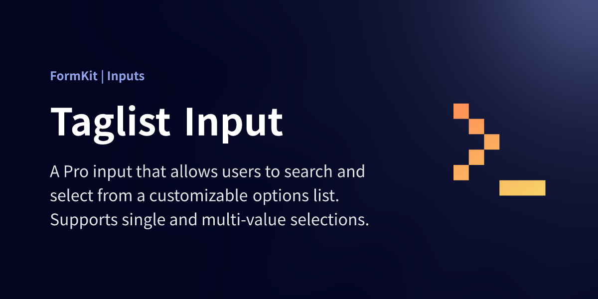 Taglist Input ⚡️ FormKit