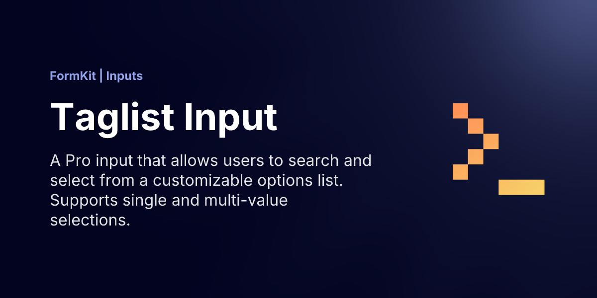 Taglist Input ⚡️ FormKit